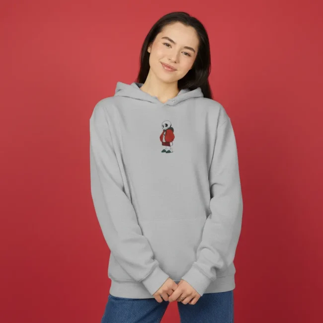 Cute Cartoon Inspired Grey Hoodie for Women | Kattar Clothing