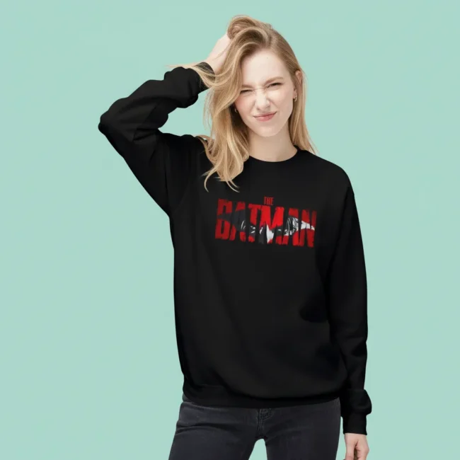 Batman Inspired Black Sweatshirt for Women | Kattar Clothing