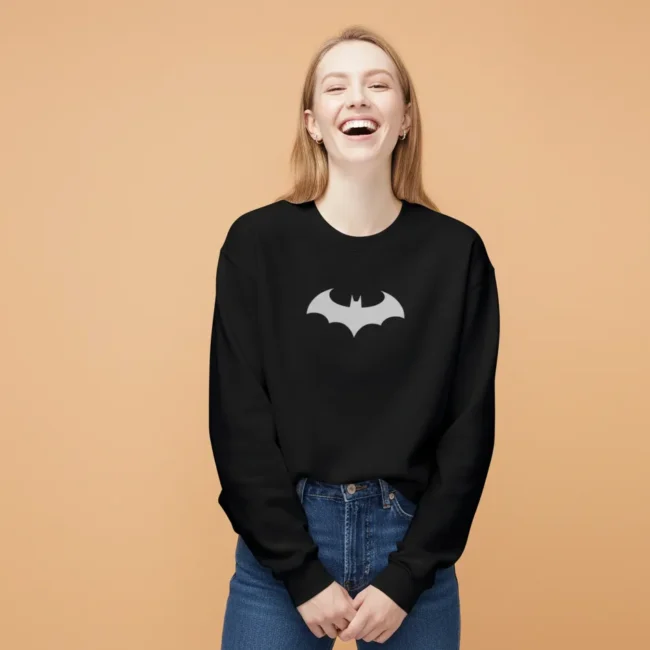 Batman Inspired Black Sweatshirt for Women | Kattar Clothing