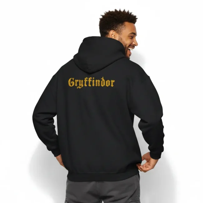 Gryffindor Inspired Black Hoodie for Men | Kattar Clothing