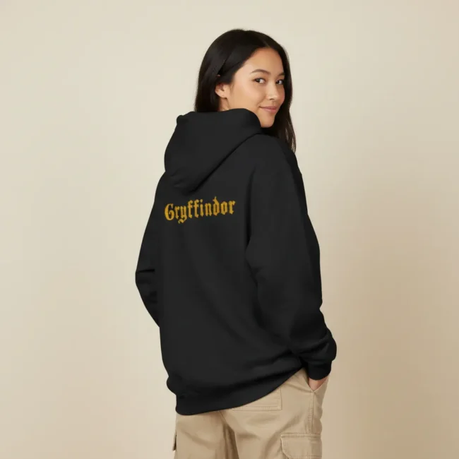 Gryffindor Inspired Black Hoodie for Women | Kattar Clothing