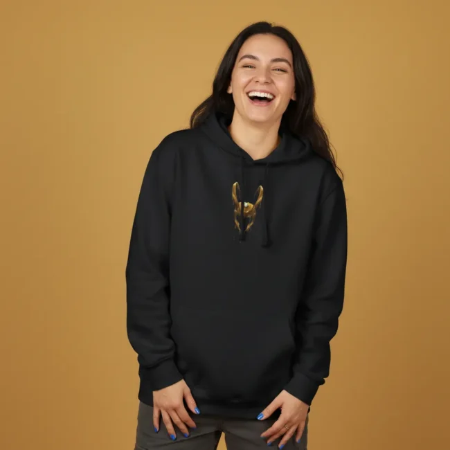 Loki Inspired Black Hoodie for Women | Kattar Clothing