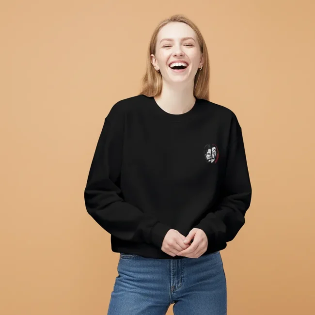 Money Heist Inspired Black Sweatshirt for Women | Kattar Clothing