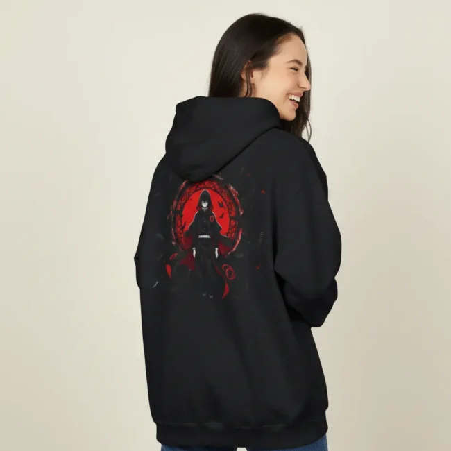 Naruto Anime Inspired Black Hoodie for Women | Kattar Clothing