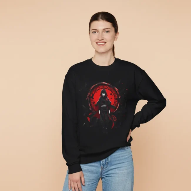 Naruto Inspired Black Sweatshirt for Women | Kattar Clothing