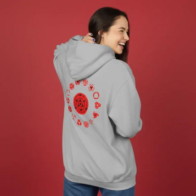 Naruto Anime Logo Grey Hoodie for Women | Kattar Clothing