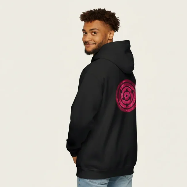 Naruto Anime Logo Inspired Black Hoodie for Men | Kattar Clothing