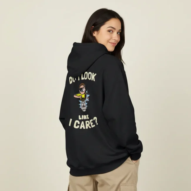 Rick and Morty Inspired Black Hoodie for Women | Kattar Clothing
