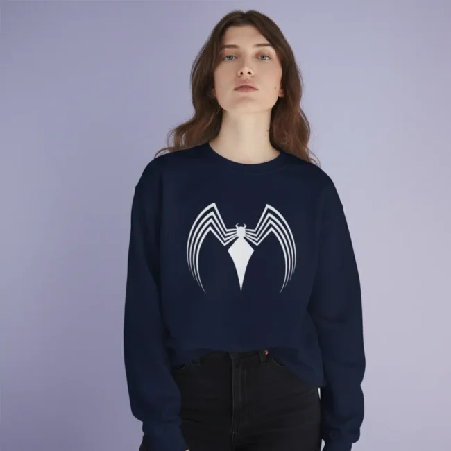 Venom Inspired Navy Sweatshirt for Women | Kattar Clothing